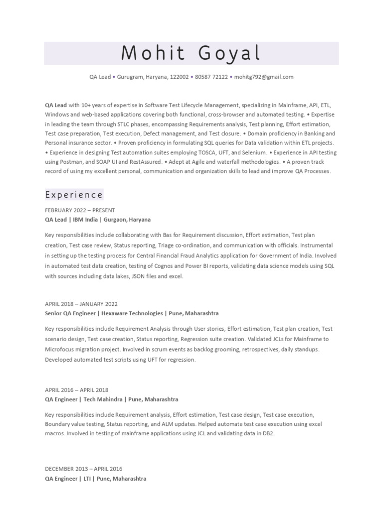 Mohit Goyal | PDF | Ibm Db2 | Computing