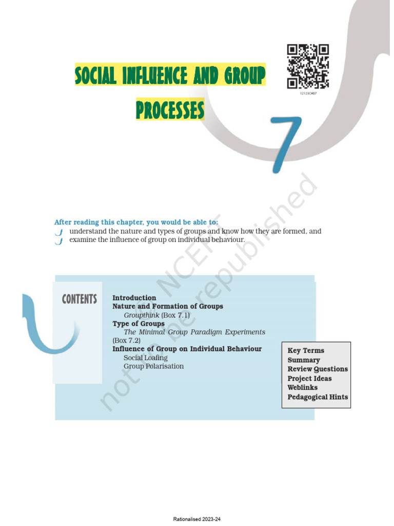 Psych ch7 | PDF | Group Cohesiveness | Behavioural Sciences