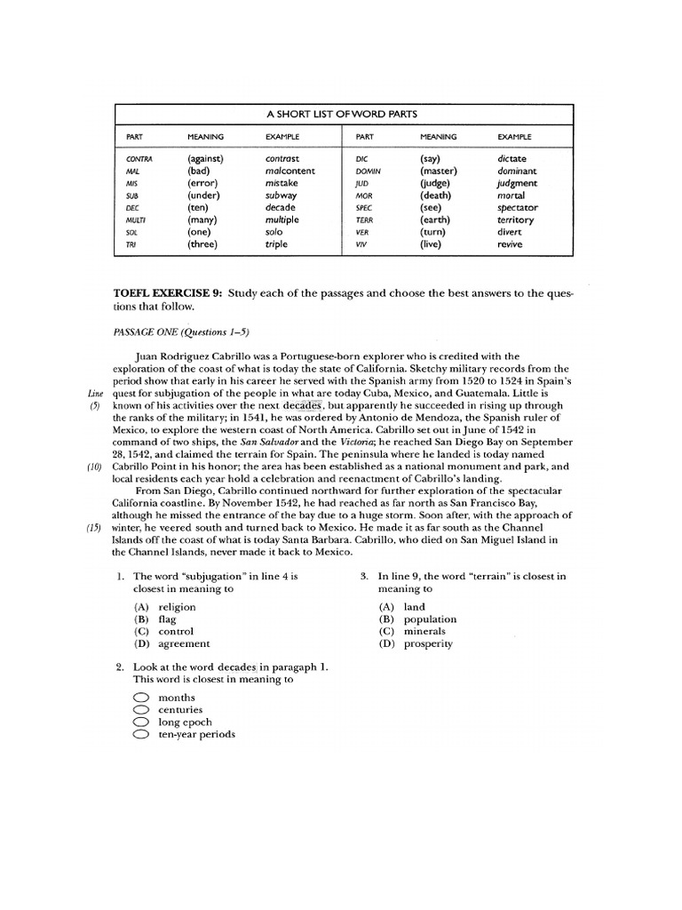 Word Parts Reading Passages | PDF