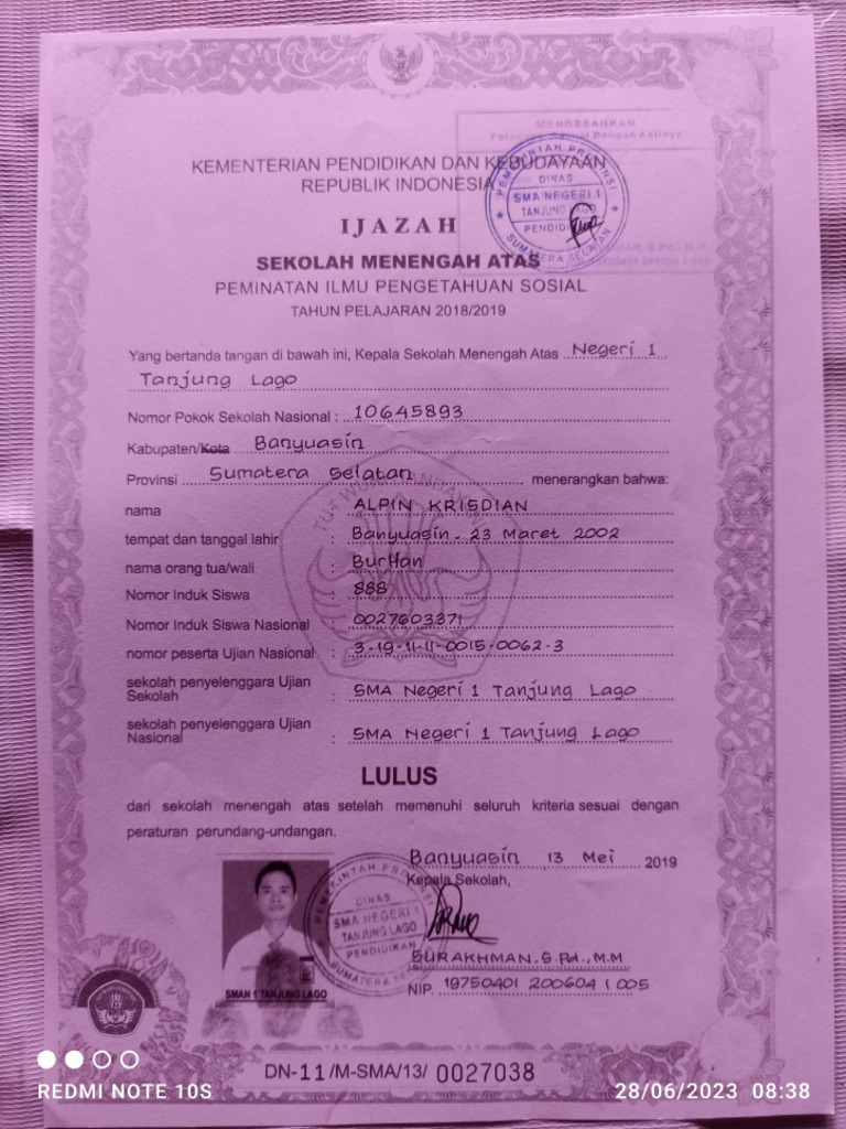Ijazah Legalisir | PDF