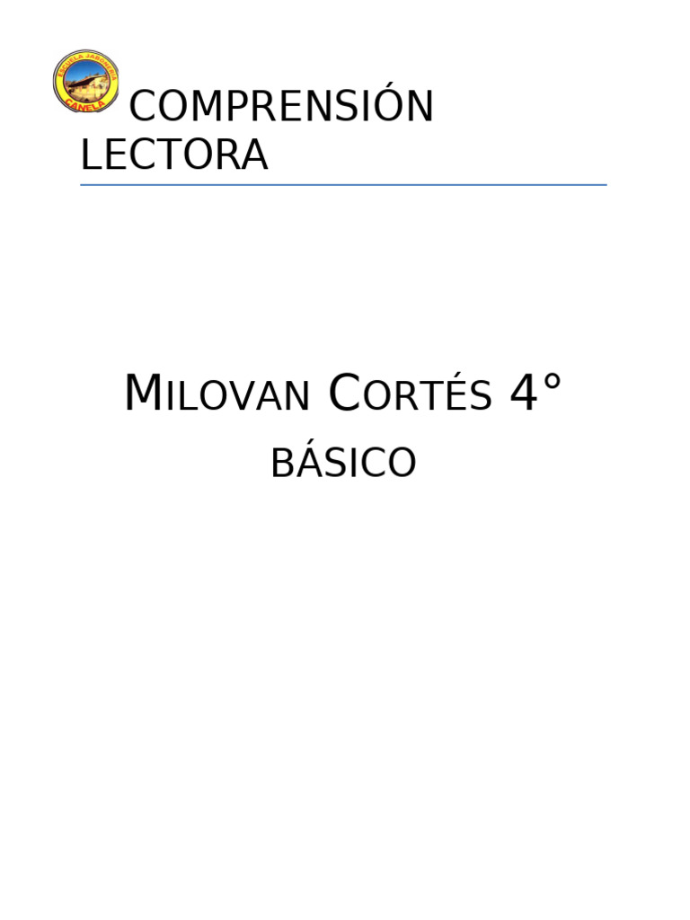 Comprensión Lectora Pdf