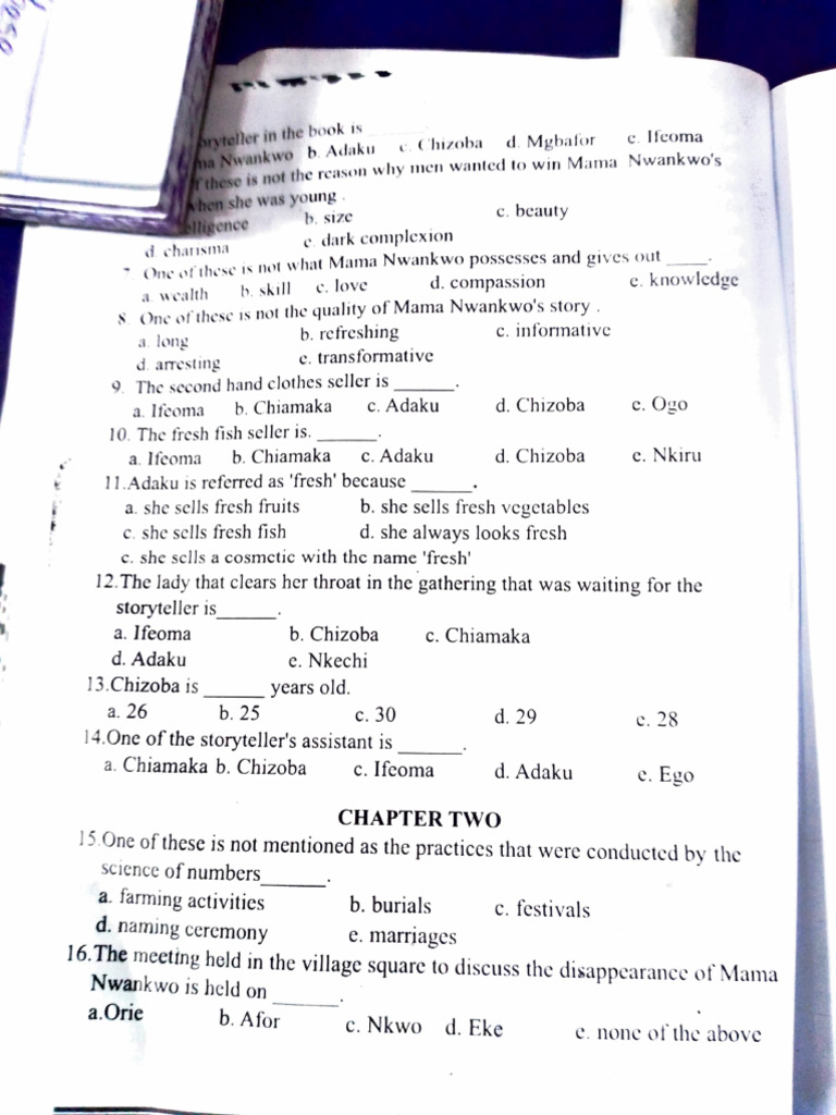 Neco Bece Questions Literature | PDF