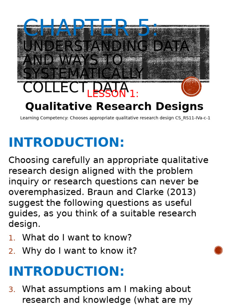 PR1 Chapter 5 Lesson 1 | PDF | Qualitative Research | Science