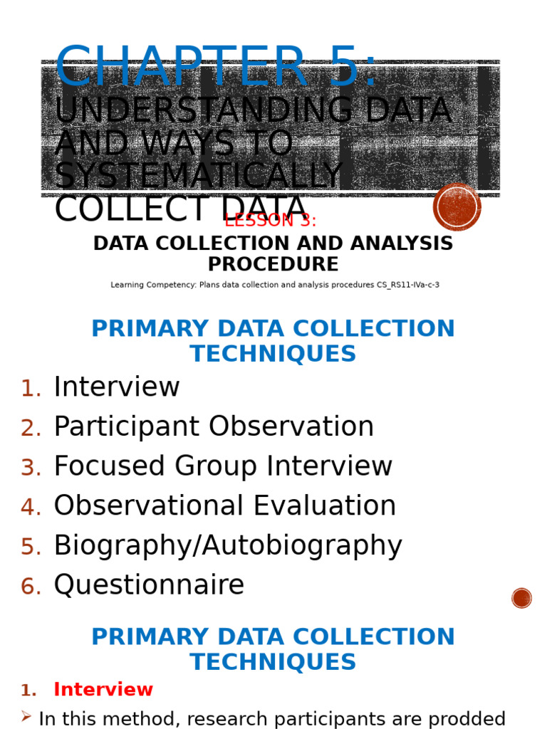 PR1 Chapter 5 Lesson 3 | PDF | Qualitative Research | Focus Group