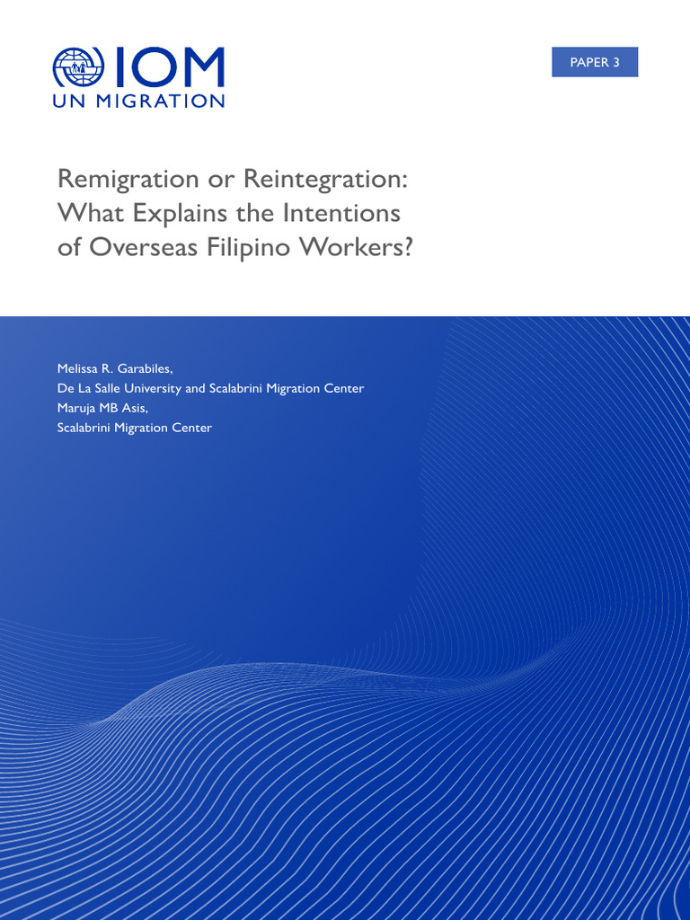 Remigration or Reintegration? What Explains The Intentions of Overseas ...