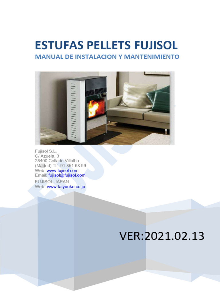 Manual de Estufas Pellets Fujisol | PDF | Estufa | Chimenea