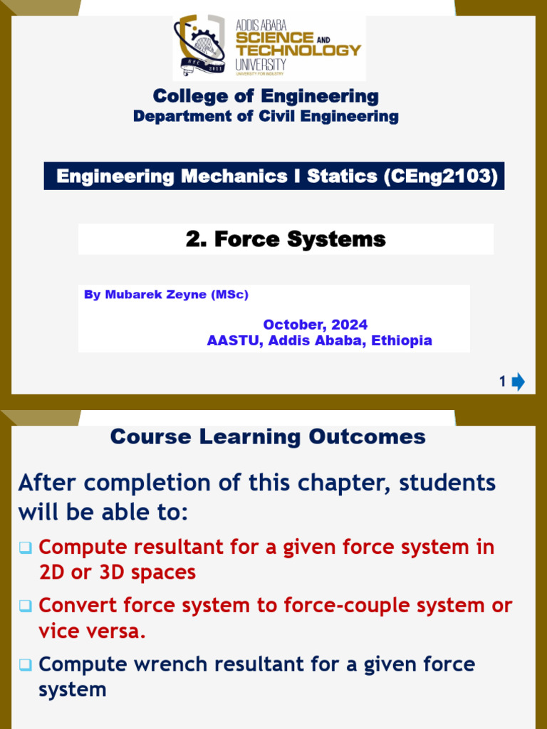 2. Force Systems | PDF | Force | Rotation