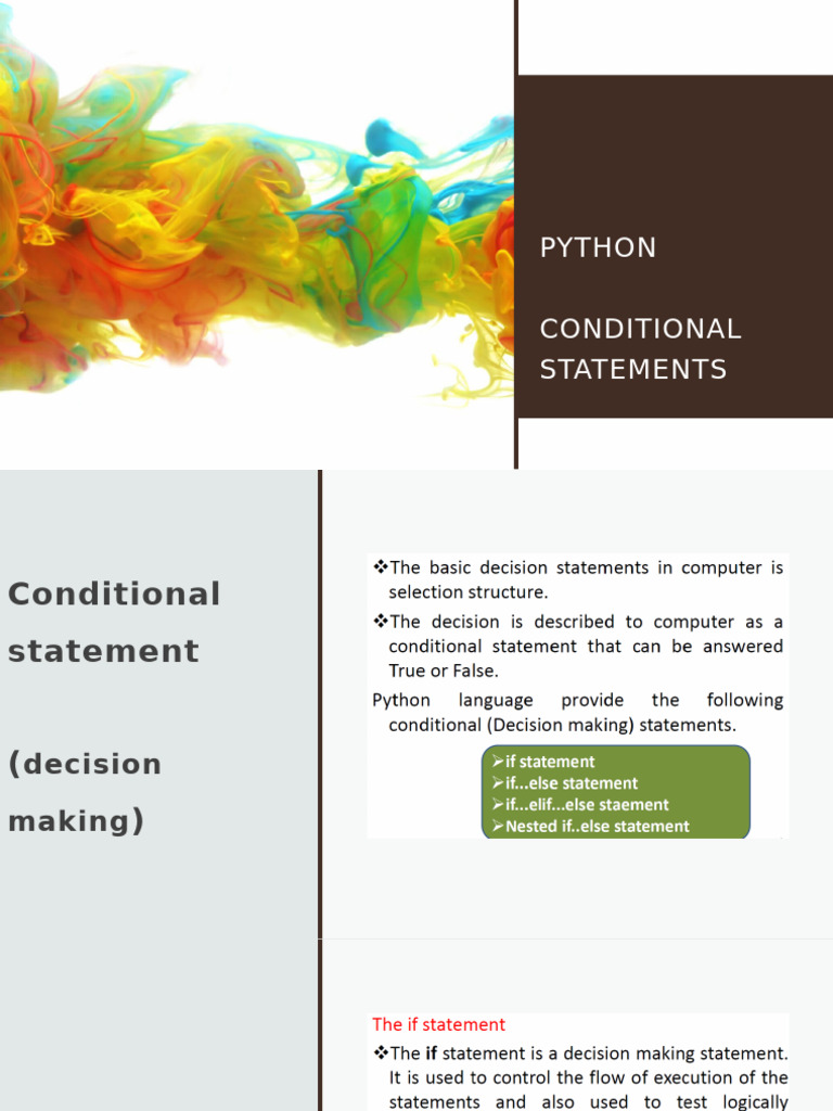 Conditional STMT Cs | PDF | Teaching Methods & Materials | Computers