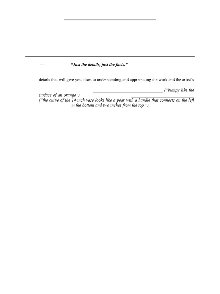 Art Criticism: 4 Essential Steps | PDF | Liberal Arts Education ...