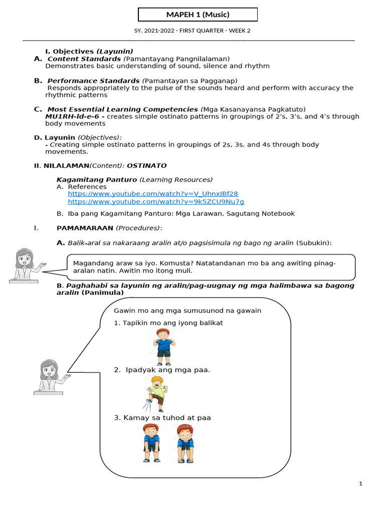 Quarter1 Week 2 Music Grade One | PDF