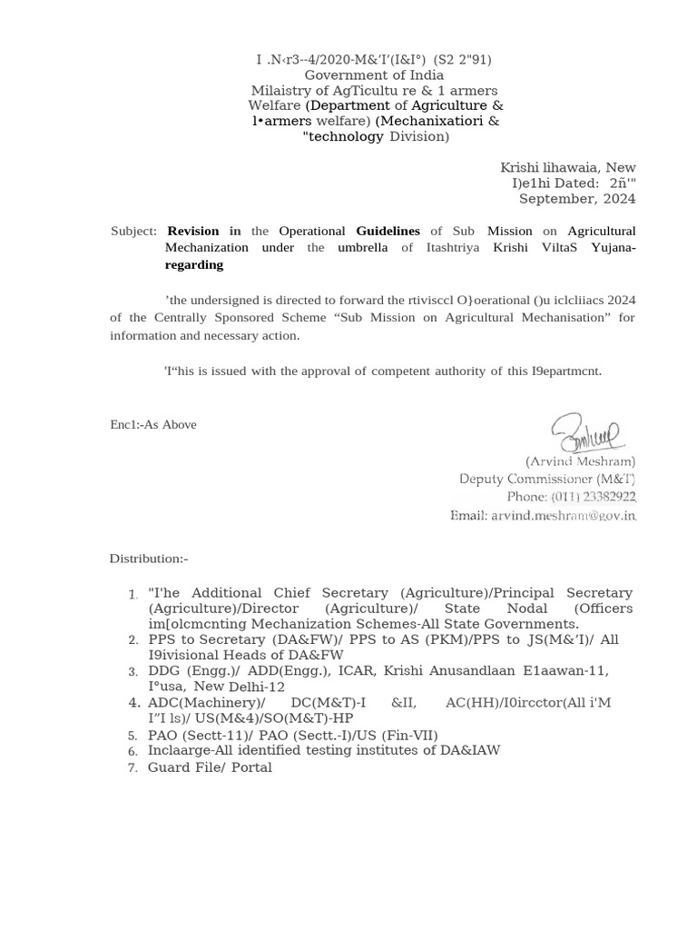 SMAM Operational Guidelines 2024-25 | PDF | Agricultural Machinery | Prices