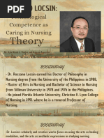 Rozzano Locsin's Theory - BSN1E | PDF | Nursing | Health Care