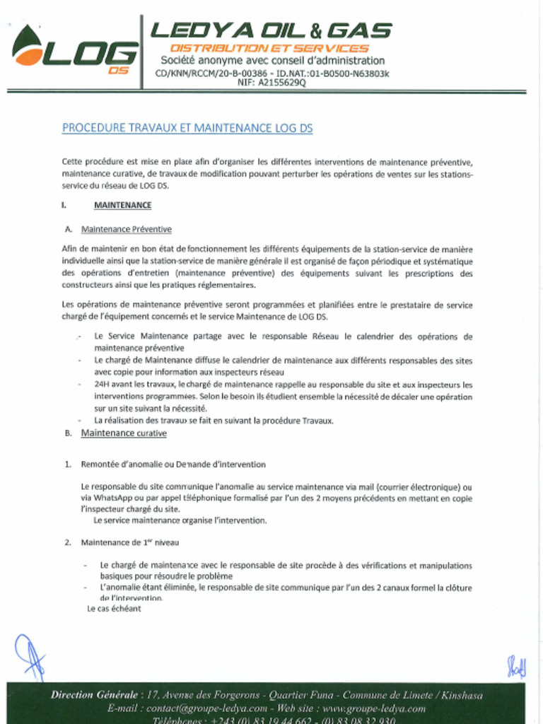 Procédure de Maintenance | PDF