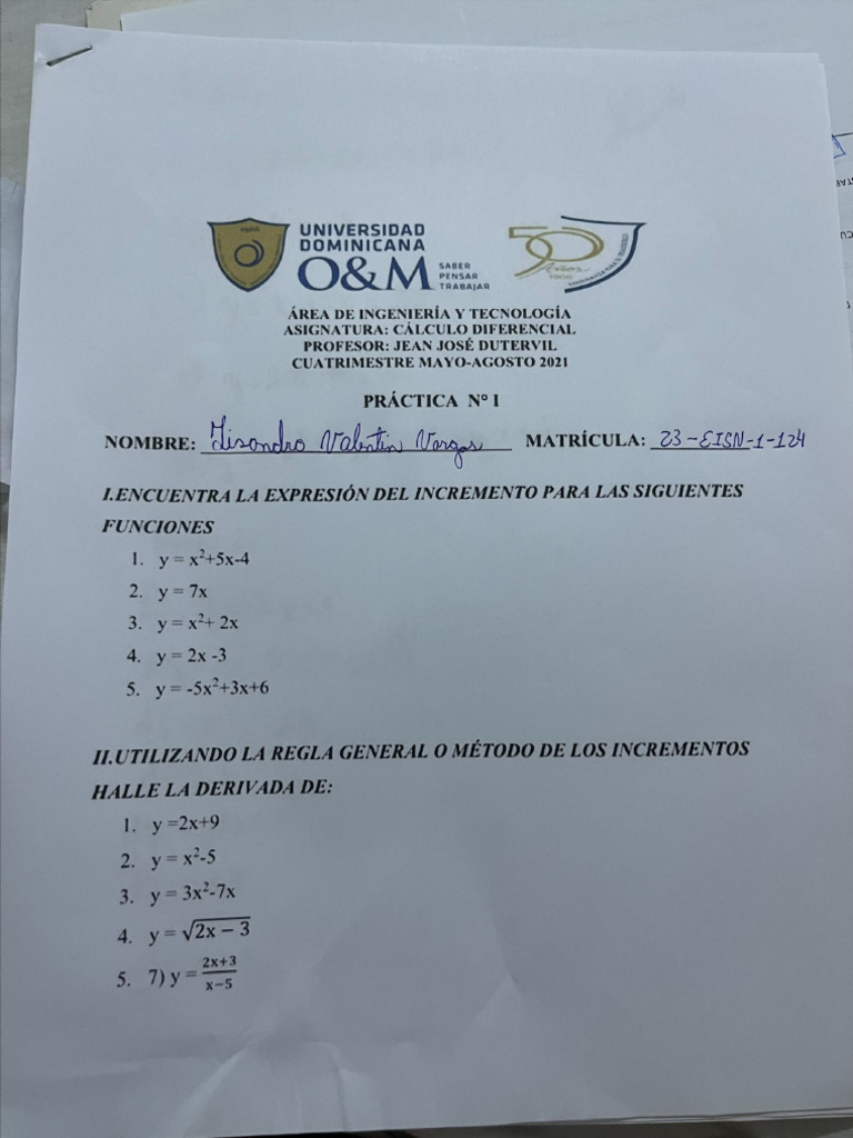 Tarea de Calculo | PDF