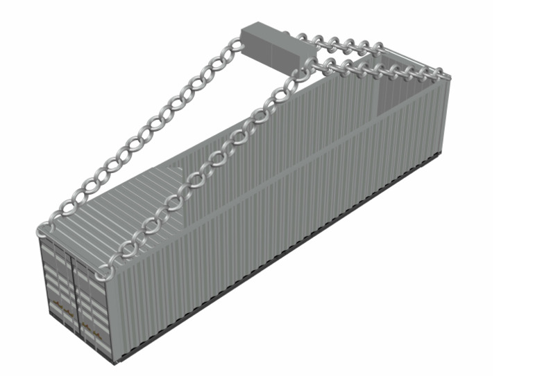 40'Ft Container Autocad 3d Lifting r1 | PDF