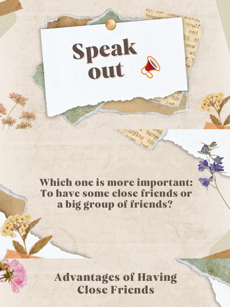 Speak Out | PDF | Self-Improvement