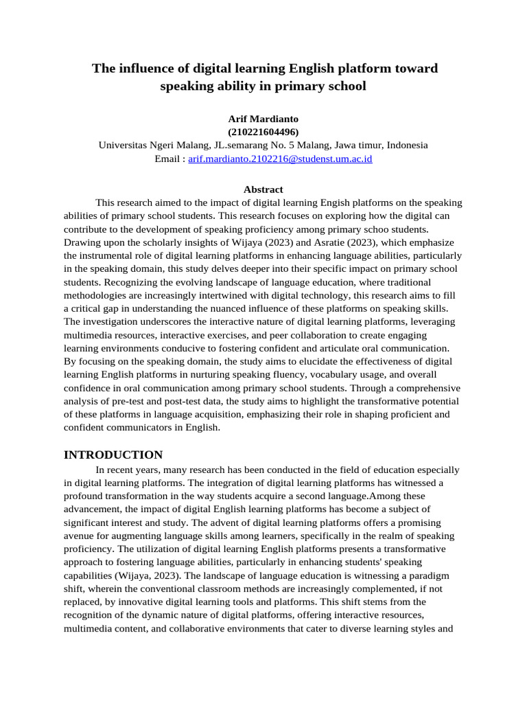 TWD 04 Thesis Article Arif Mardianto | PDF | Statistics | Learning