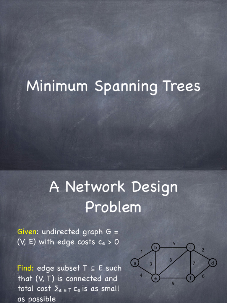Slides10 - Minimum Spanning Tree | PDF | Applied Mathematics | Computational Problems