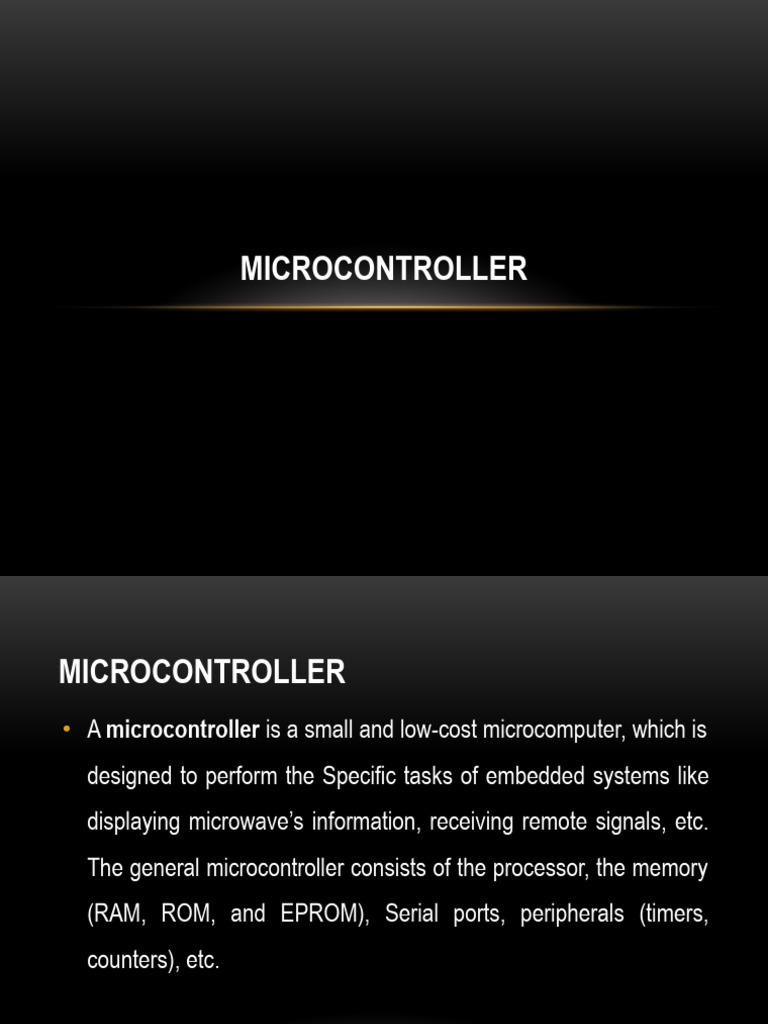Microcontroller - Architecture | PDF | Microcontroller | Embedded System