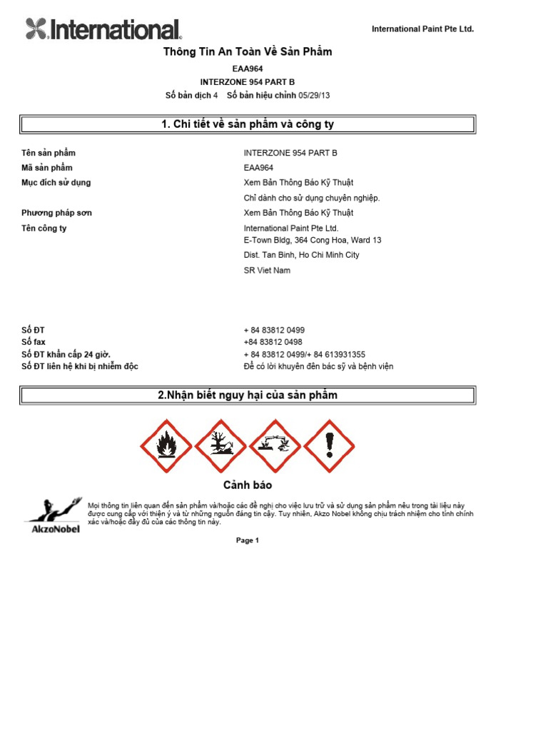 MSDS Sơn | PDF