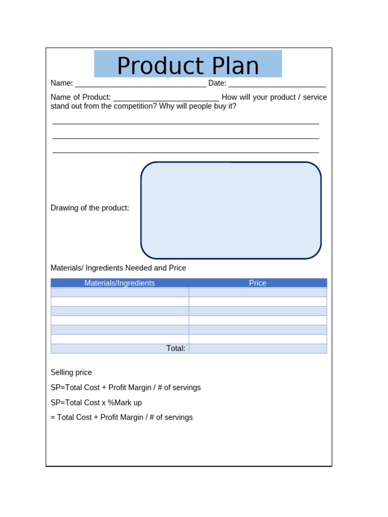 Product Plan | PDF | Finance & Money Management