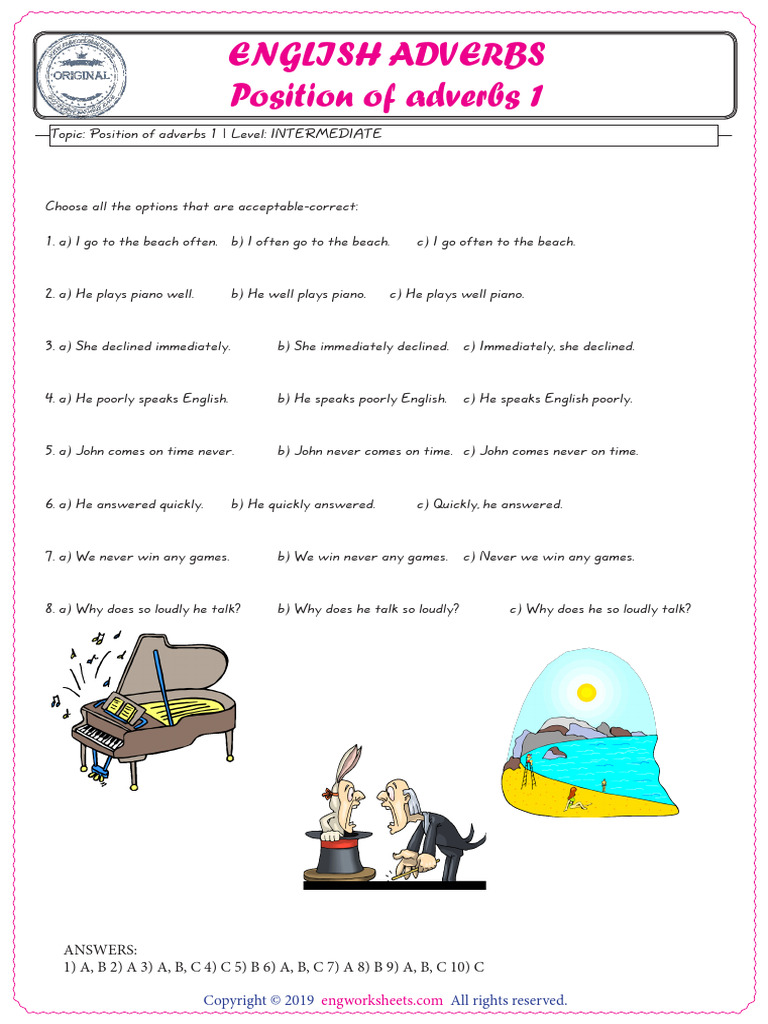 dGP0e9t7pp English Adverbs Position of Adverbs | PDF | Language Arts ...