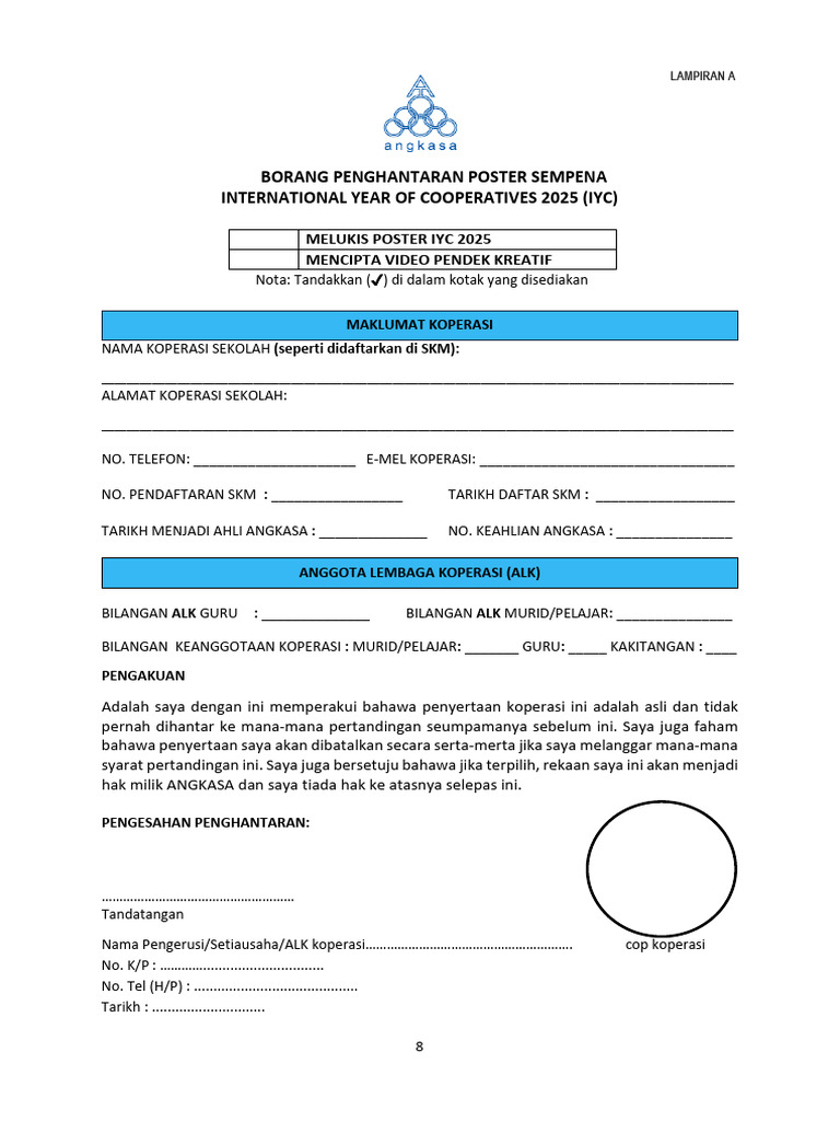 Borang Penyertaan Melukis Poster Dan Mencipta Video Pendek Kreatif IYC ...