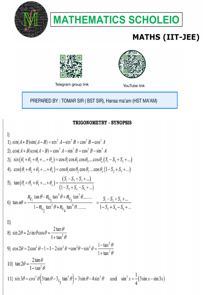 144 Synopsis Trigonometry Pdf Trigonometric Functions Euclidean Geometry