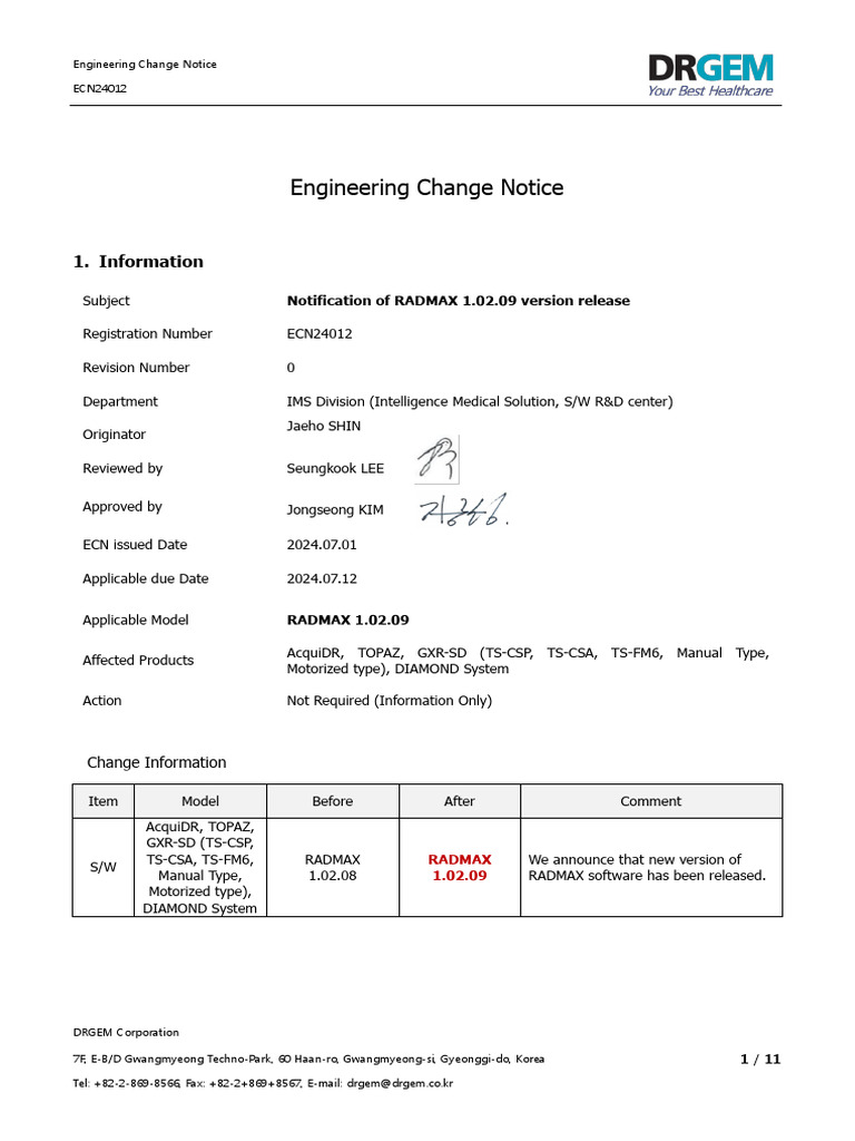 ECN24012 Notification For New Version of RADMAX Software | PDF | Laptop ...