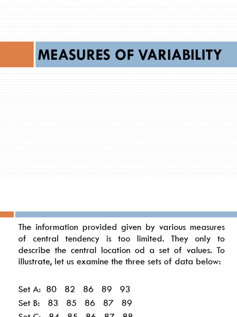 Chapter 5 - Measures of Variability | PDF | Probability Theory ...