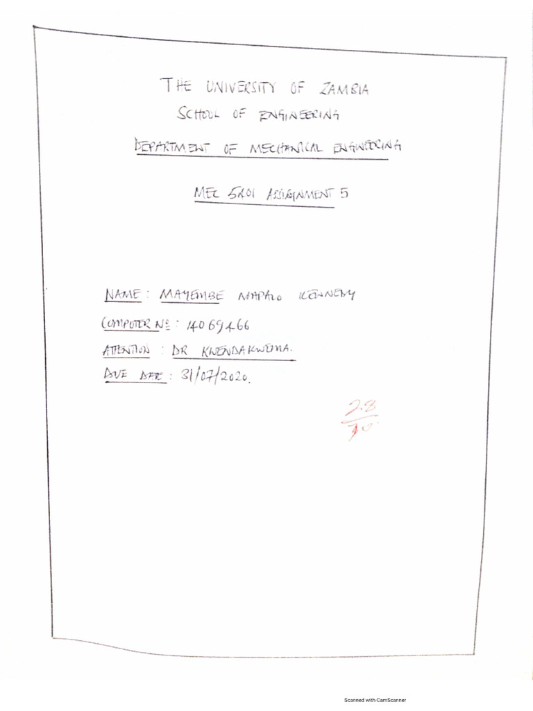 5401 Ass5 Solns | PDF