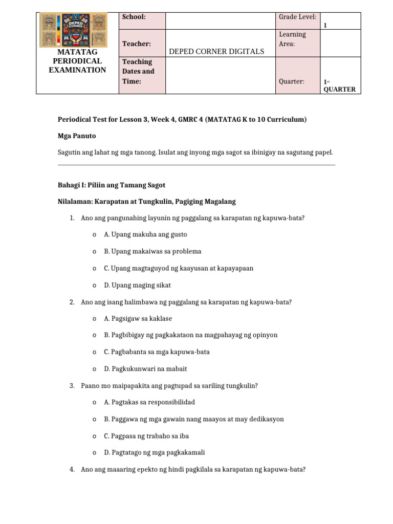Pt-Week 4-Gmrc - Deped Corner Digitals | PDF
