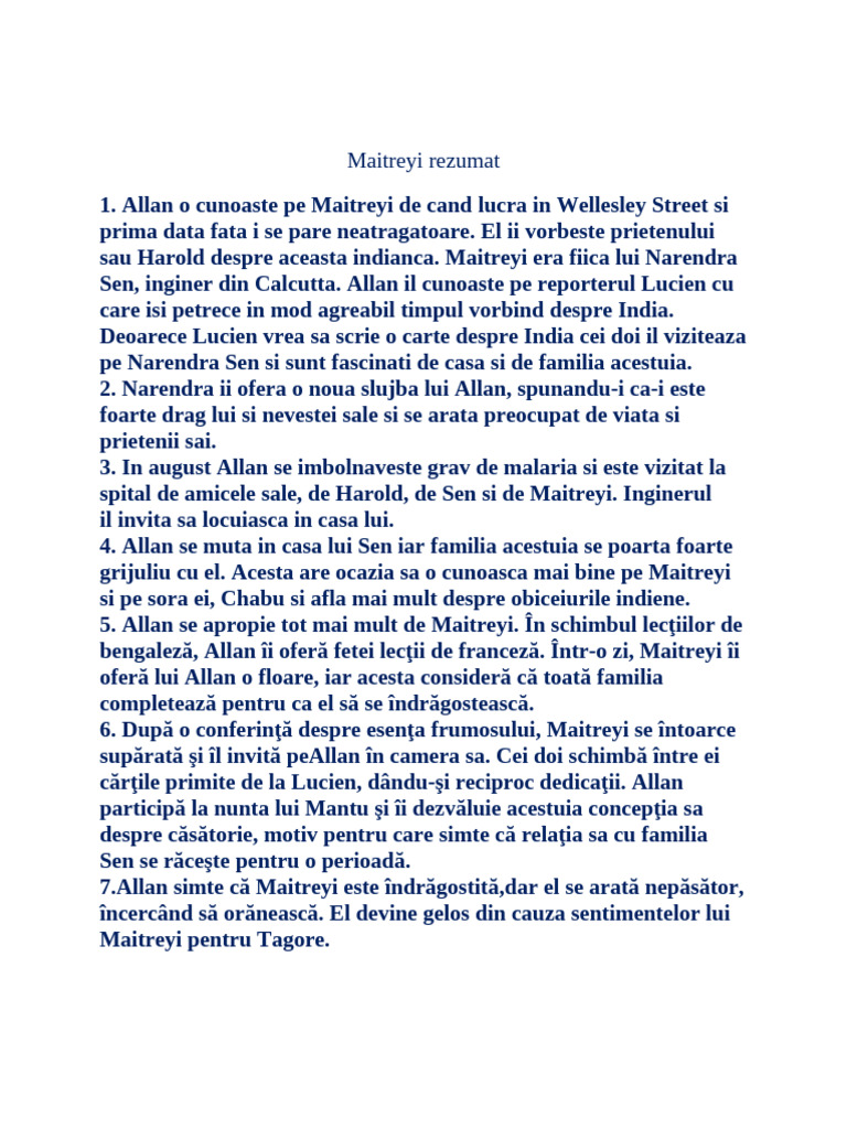 Maitreyi Rezumat | PDF