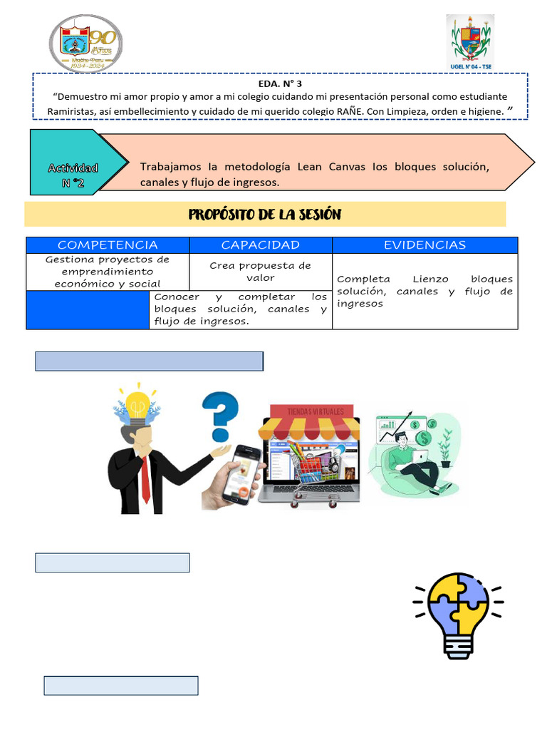 EDA3. EPT. 2°. Act. 2 BLOQUE 4,5 y 6 LEAN CANVAS | PDF | Business