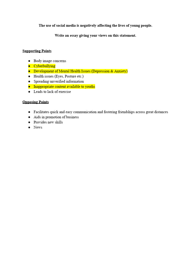 English A - Persuasive Essay (Social Media) | PDF | Cyberbullying ...