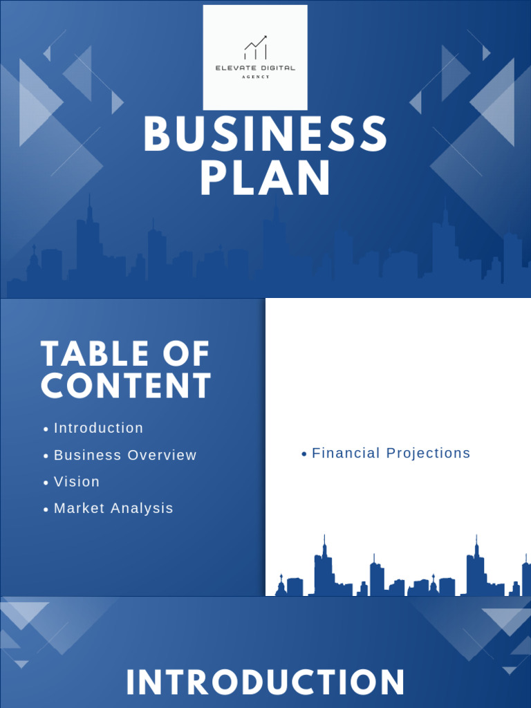 Blue and White Simple Business Plan Presentation | PDF