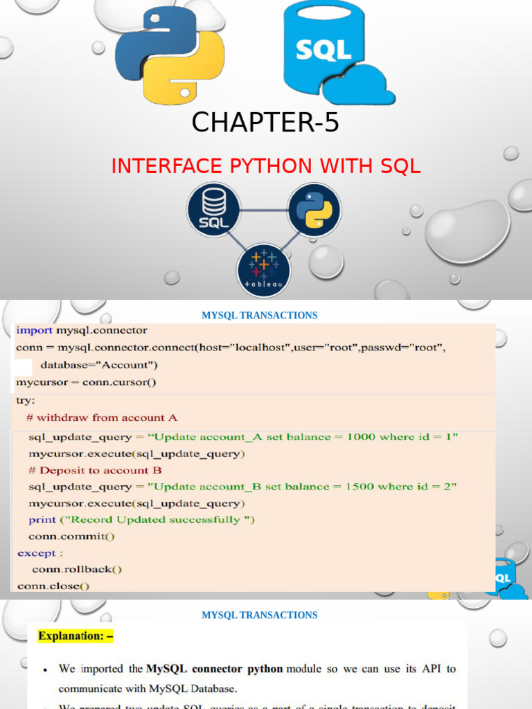 Unit-5 SQL 4.1 TRANSACTIONS | PDF | Database Transaction | My Sql