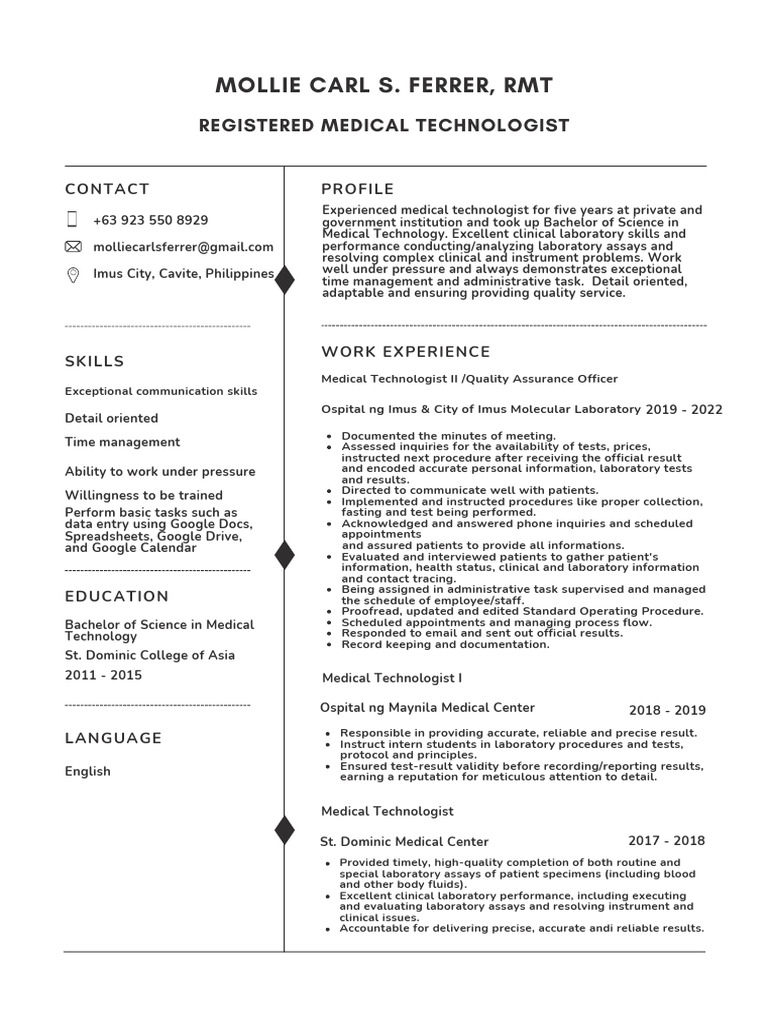 Resume MCSFerrer | PDF | Medical Laboratory | Assay