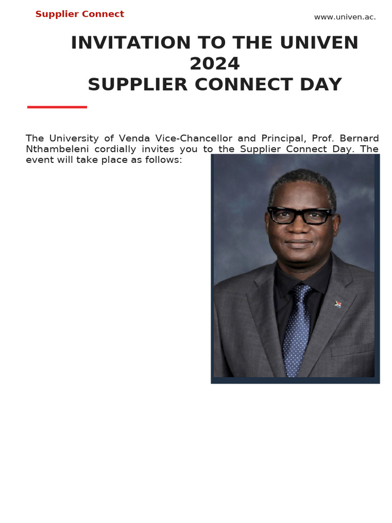INVITATION - SUPPLIER CONNECT DAY 2024 Reviewed | PDF | Business | Art