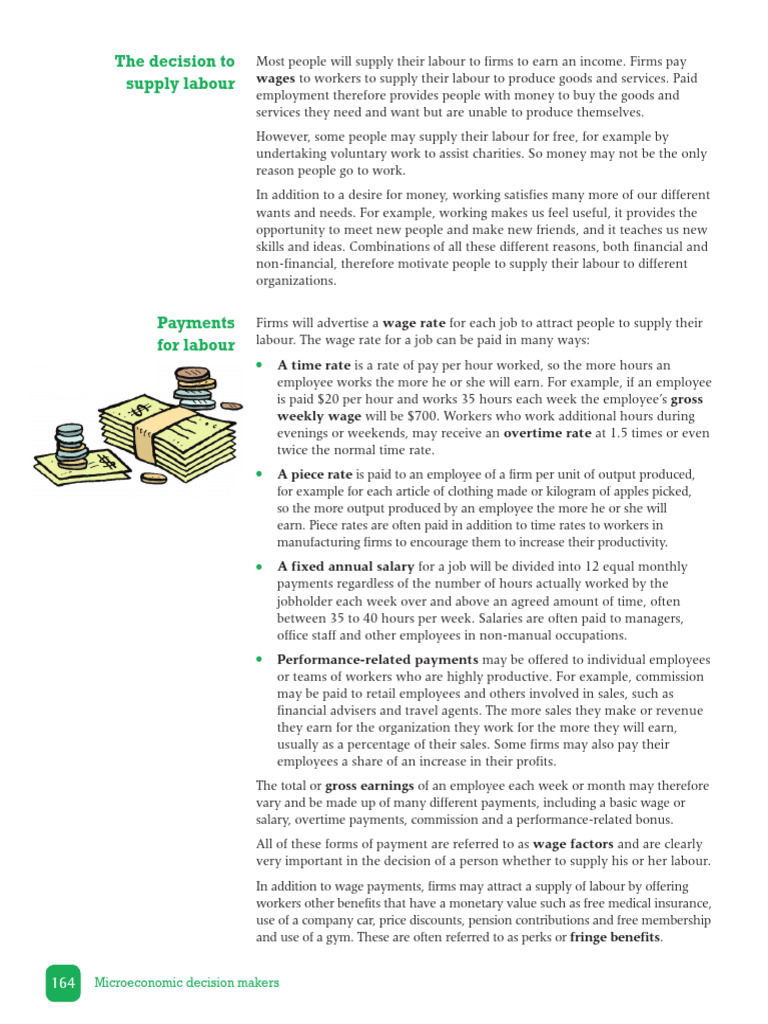 Decision To Supply Labour | PDF | Labour Economics | Employment