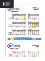 Shift Work Calendar 2024 | PDF