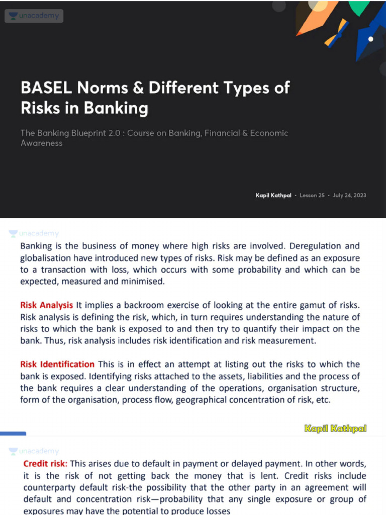 Basel Norms and Risks | PDF