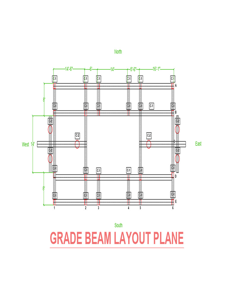 Grade Beam Layout Plane | PDF