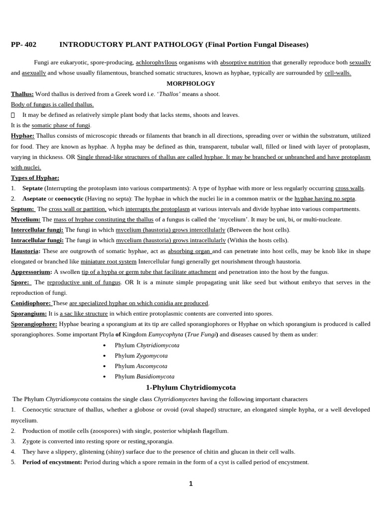 PP-402 Final Portion | PDF | Fungus | Mycology
