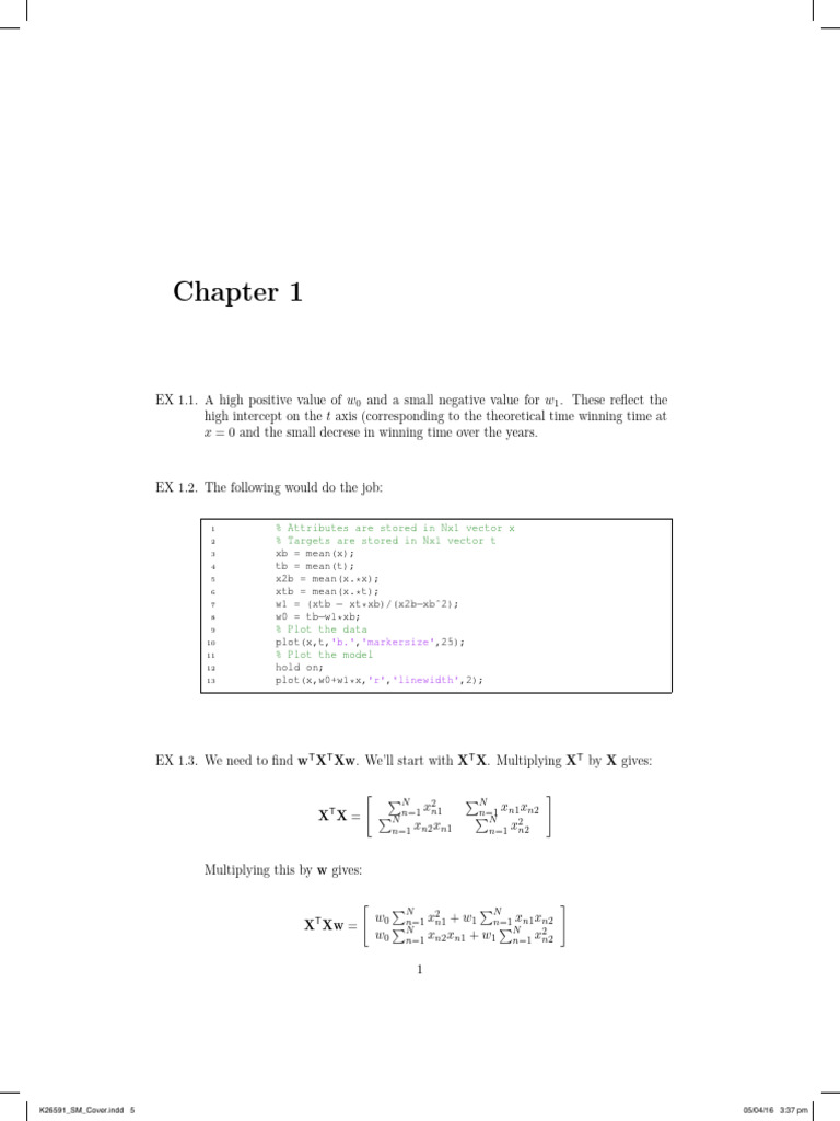 Solutions For Exercises in A First Course in Machine Learning (2nd ...