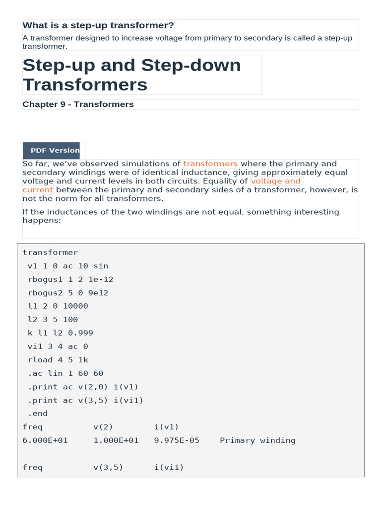 What Is A Step Up Transformer | PDF | Inductor | Transformer