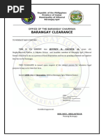 Brgy. Clearance 2025 | PDF
