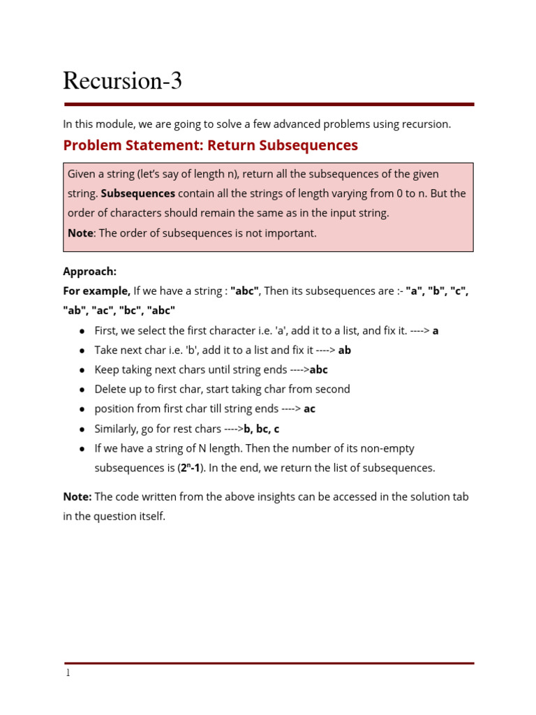Recursion - 3 | PDF | String (Computer Science) | Algorithms And Data ... Recursion - 3 | PDF | String (Computer Science) | Algorithms And Data ...