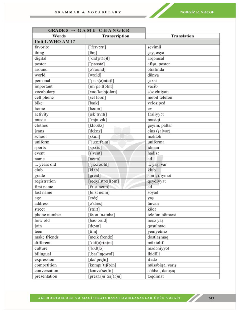Nargiss Nacaf 2024 Voc 5-11 | PDF