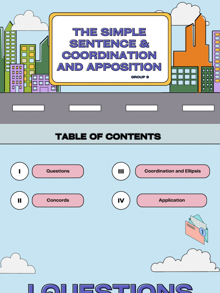 The Simple Sentence & Co-Ordination and Apposition | PDF